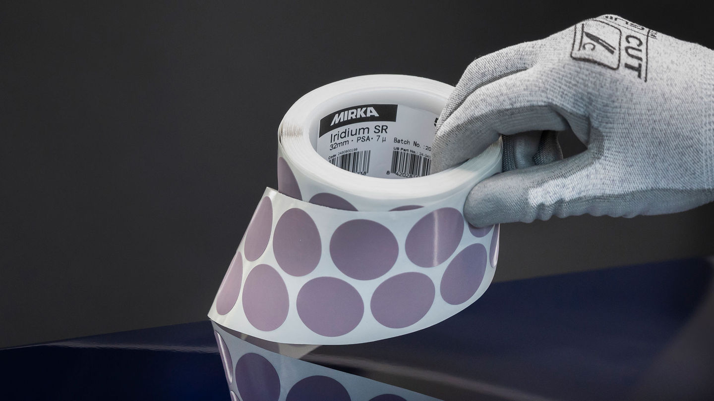 For finishing and spot repairs – Mirka Iridium™ SR abrasive - Mirka