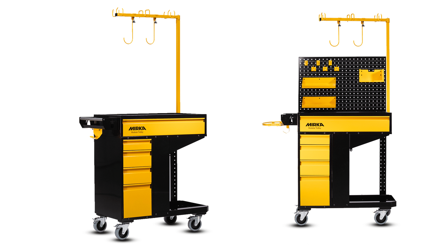Build your optimal workflow with the customizable Mirka Modular Trolley ...